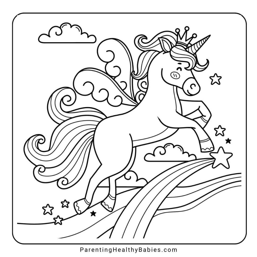 45 Printable Unicorn Coloring Pages